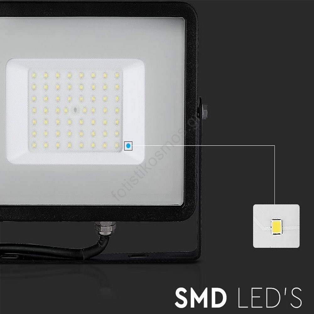 Προβολέας LED SAMSUNG CHIP LED/50W/230V 4000K IP65 μαύρο | Fotisti kosmos