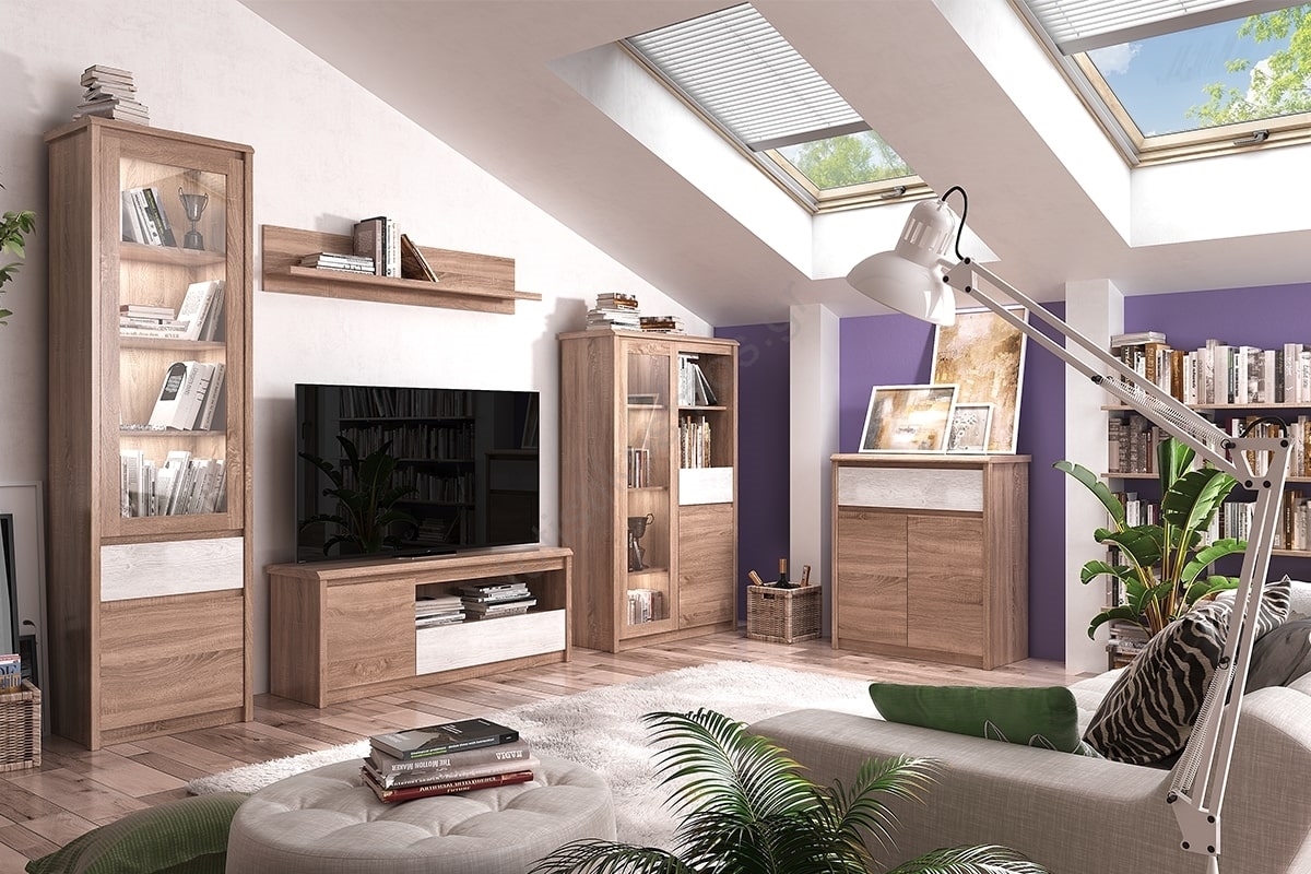 Ράφι τοίχου ENTO 26,5x85,5 cm καφέ | Fotisti kosmos