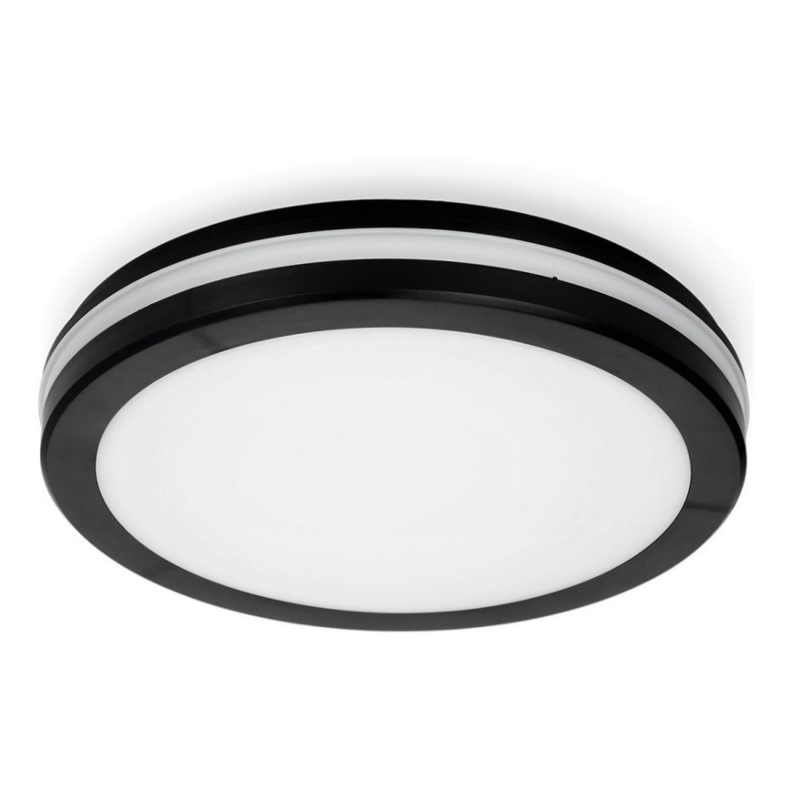 Φωτιστικό οροφής μπάνιου LED LED/18W/230V IP65 διάμετρος 30 cm μαύρο ...