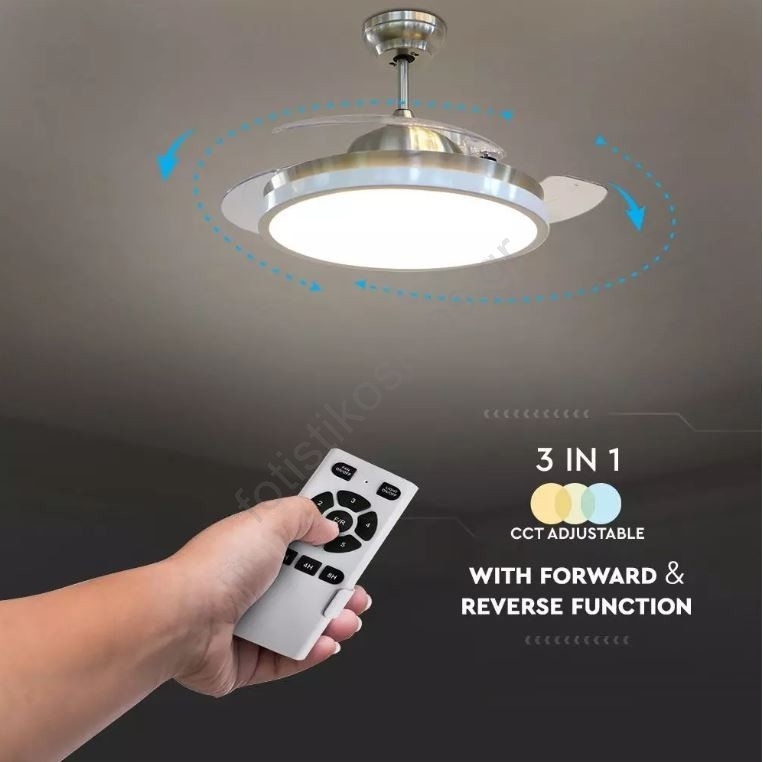 Φωτιστικό οροφής LED με ανεμιστήρα LED/30W/230V 3000/4000/6400 K + RC ...