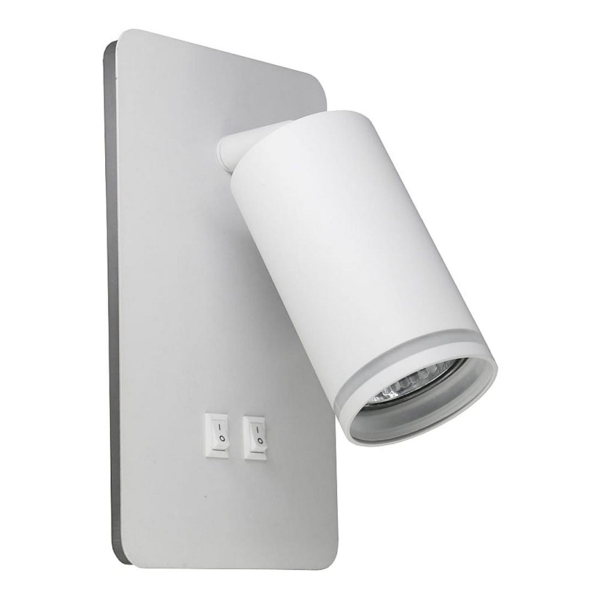 Φωτιστικό σποτ τοίχου LED ΠΑΡΙΣΙ 1xGU10/10W/230V + LED/6W/230V λευκό ...