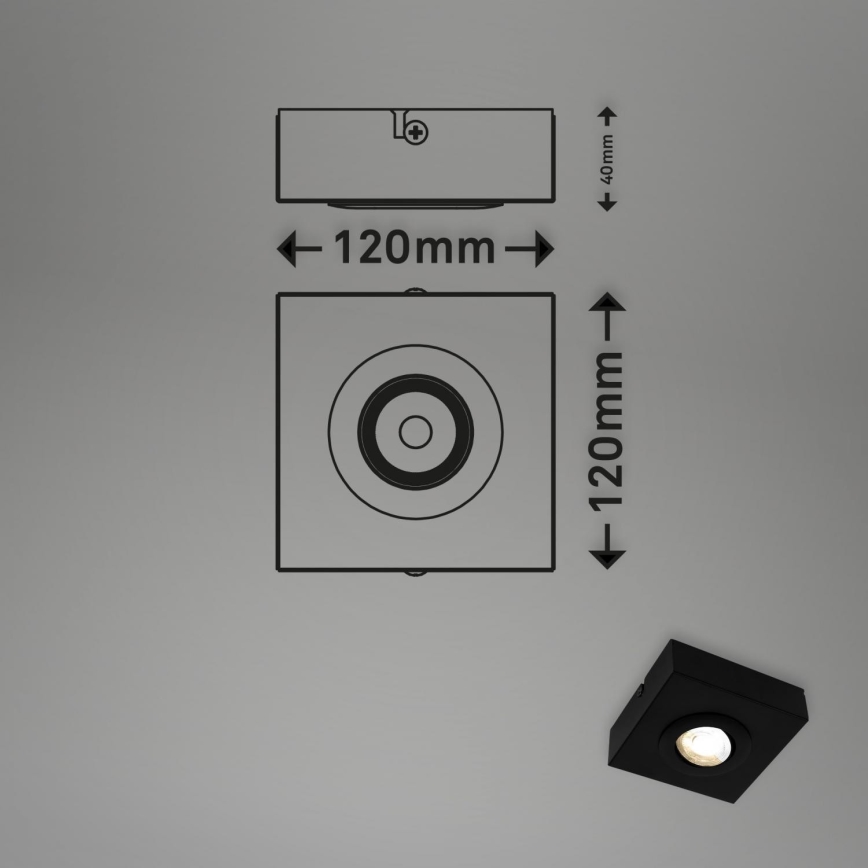 Briloner 3996015 - LED Σποτ CTS LED/4W/230V 2700/4000K μαύρο | Fotisti ...