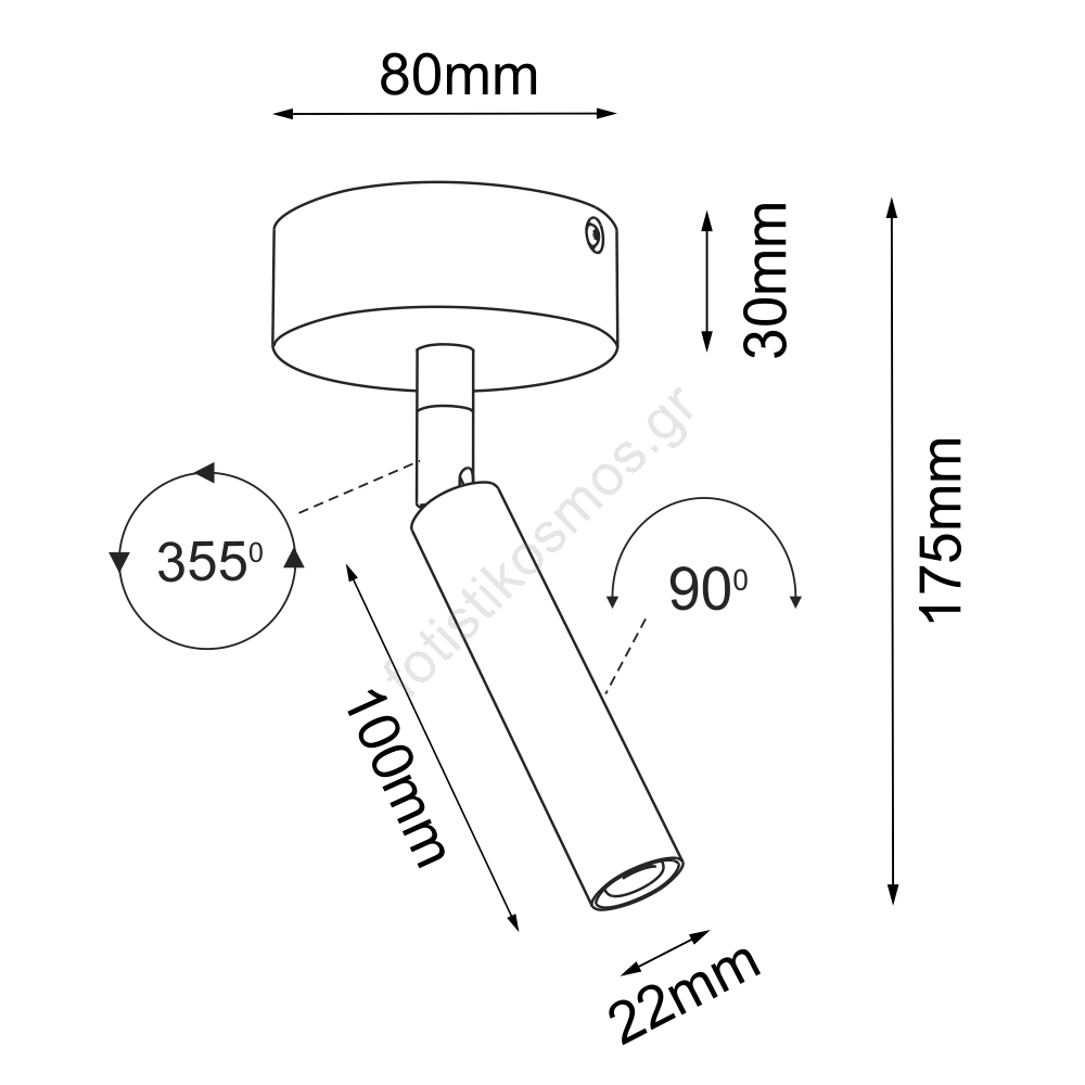 Brosline 2281 - Φωτιστικό σποτ POINT 1xG9/2,5W/230V μαύρο | Fotisti kosmos