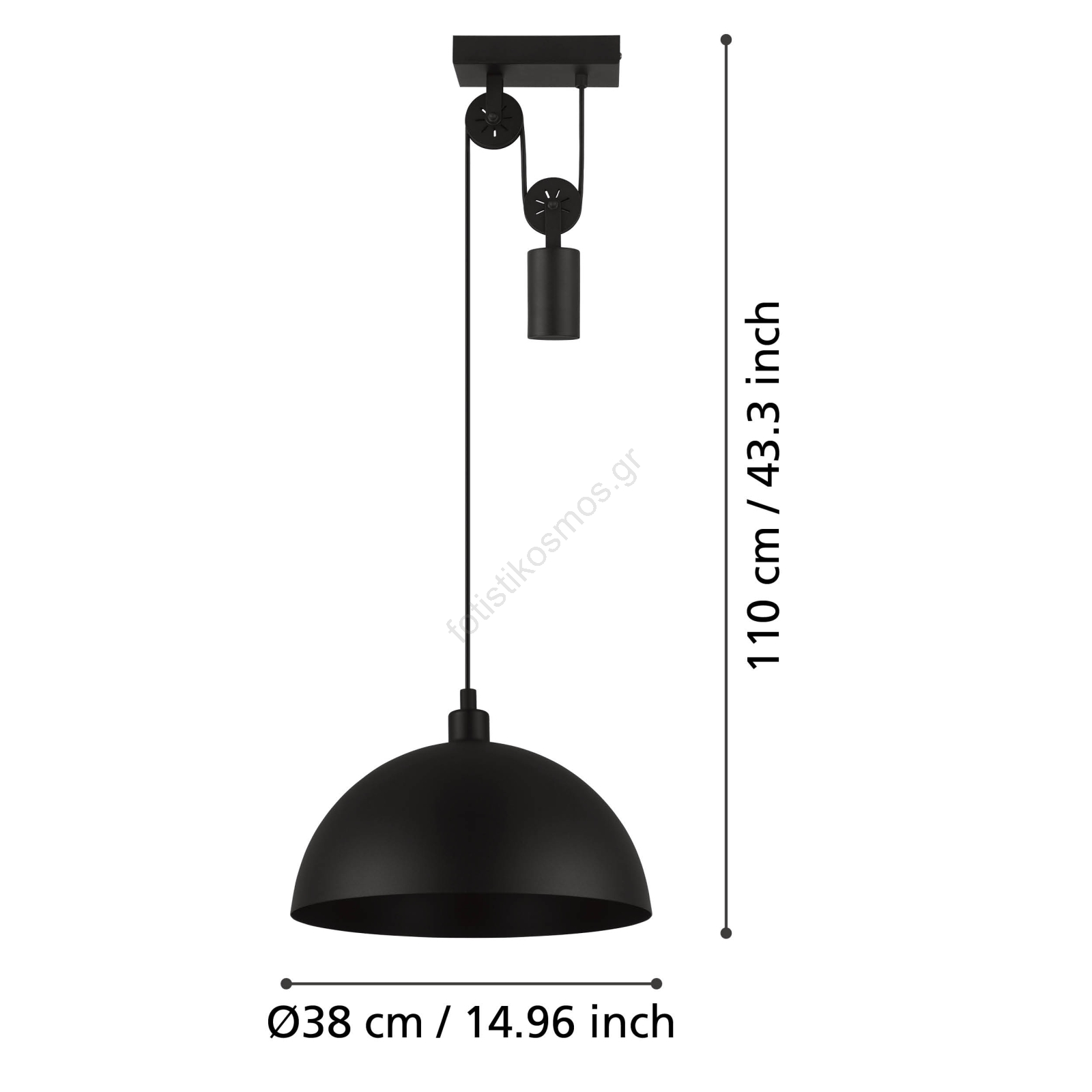 Eglo 43435 - Πολύφωτο σε σχοινί WINKWORTH 1 1xE27/40W/230V | Fotisti kosmos