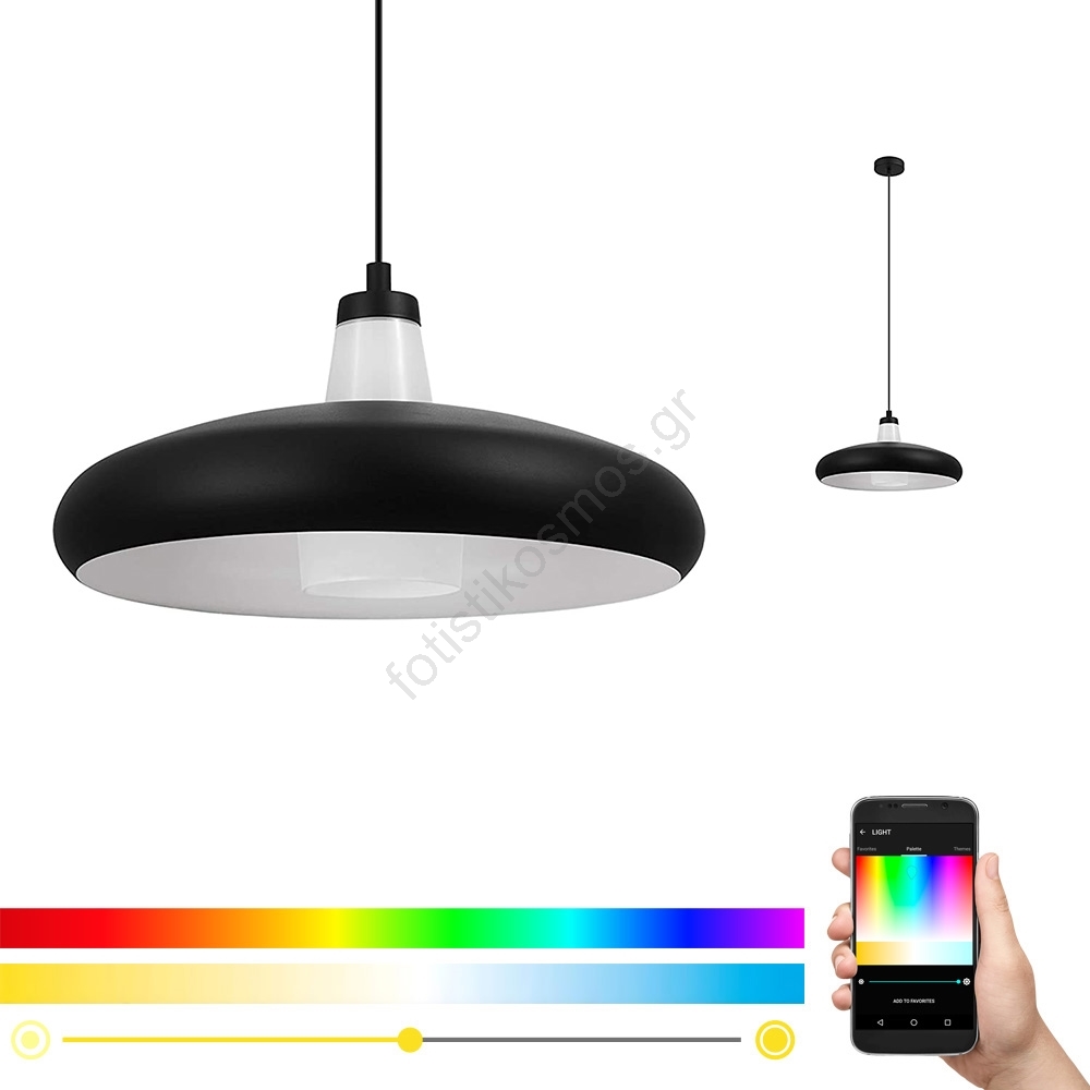 Eglo 99032 - LED RGB Dimming πολύφωτο κρεμαστό TABANERA-C 1xE27/9W/230V ...
