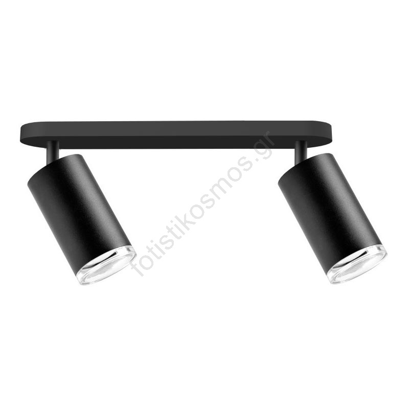 Φωτιστικό σποτ μπάνιου TURYN 2xGU10/10W/230V IP44 μαύρο | Fotisti kosmos