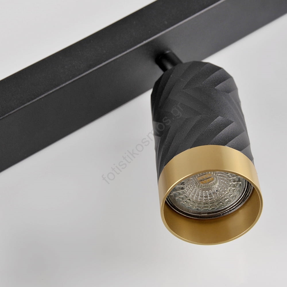 Φωτιστικό σποτ ARRAS 2xGU10/10W/230V μαύρο | Fotisti kosmos
