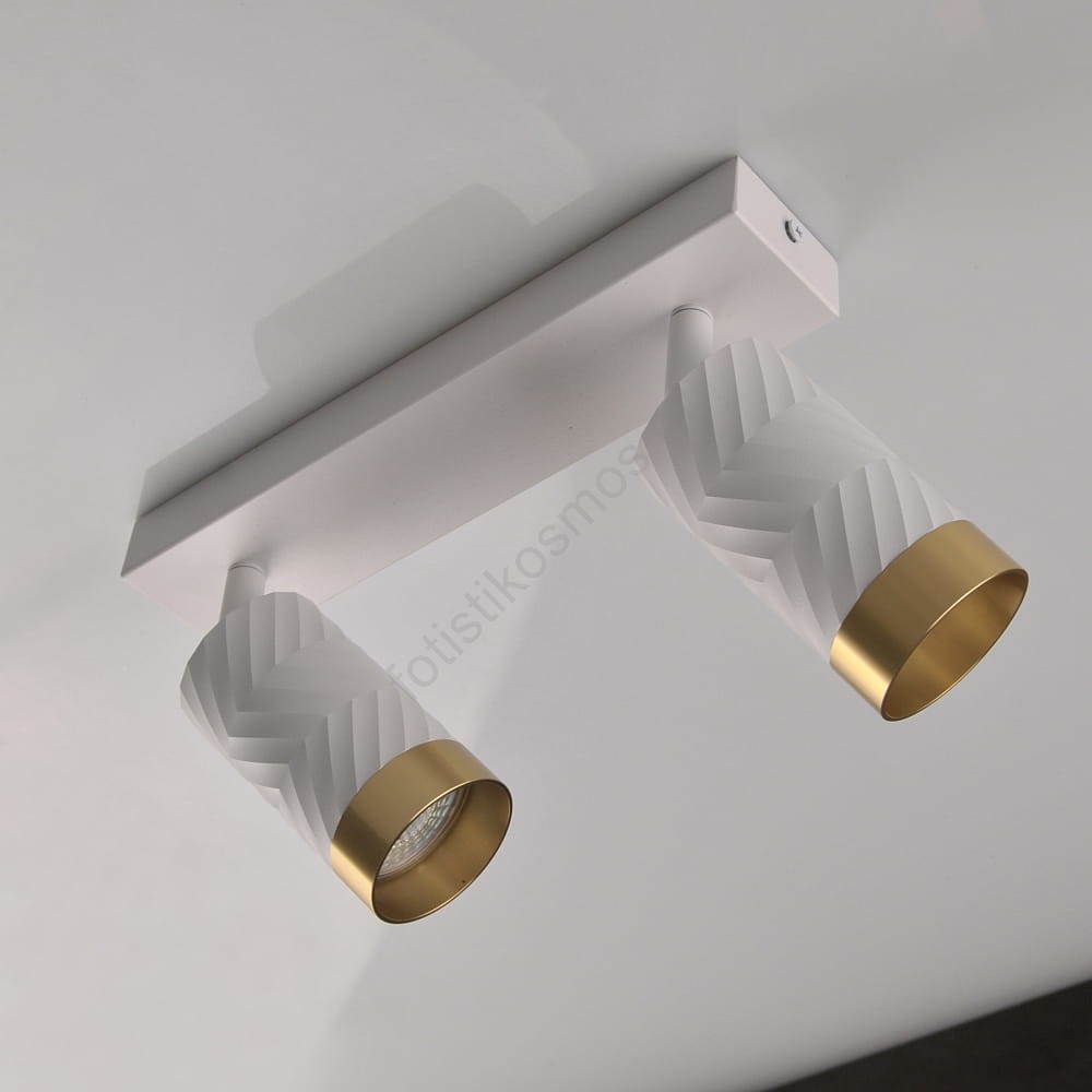 Φωτιστικό σποτ ARRAS 2xGU10/10W/230V λευκό | Fotisti kosmos