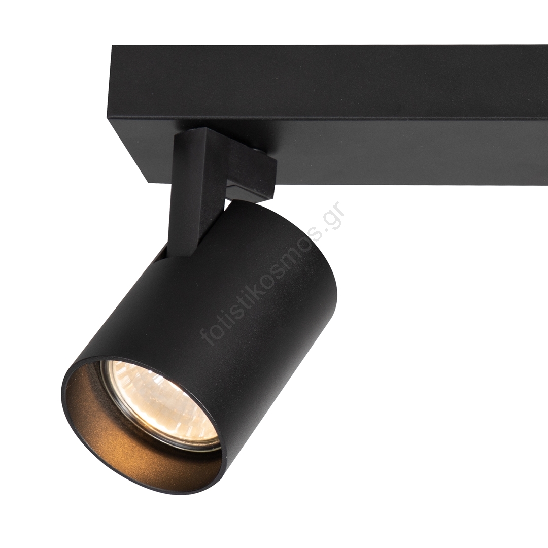 Φωτιστικό σποτ VOLF 2xGU10/10W/230V μαύρο | Fotisti kosmos