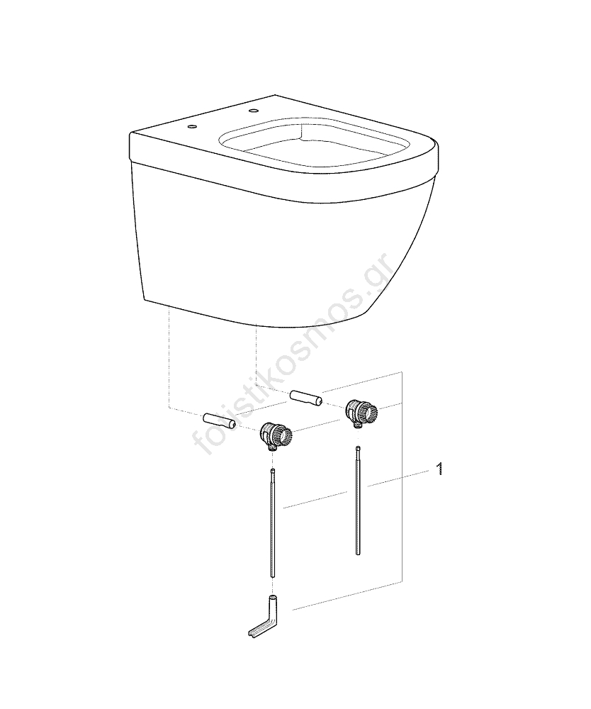 GROHE 39206000 - Επιτοίχια λεκάνη WC EURO CERAMIC 49 εκ., κεραμική ...