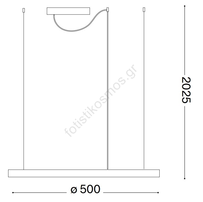 Ideal Lux - LED κρεμαστό φωτιστικό σε καλώδιο ORACLE SLIM LED/29W/230V ...
