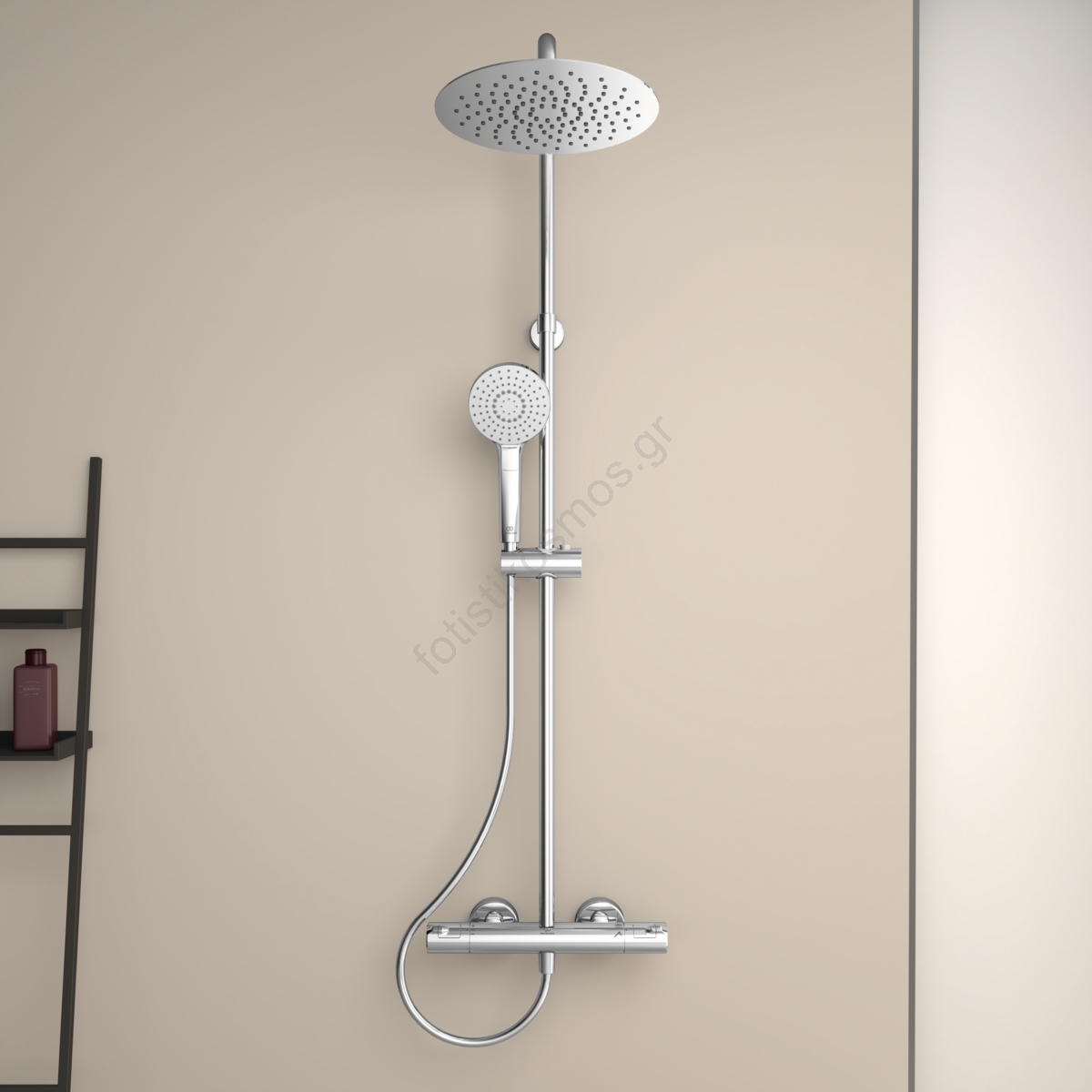 Ideal Standard A7565AA - Σετ ντους με θερμοστατικό μίκτη CERATHERM T50 ...