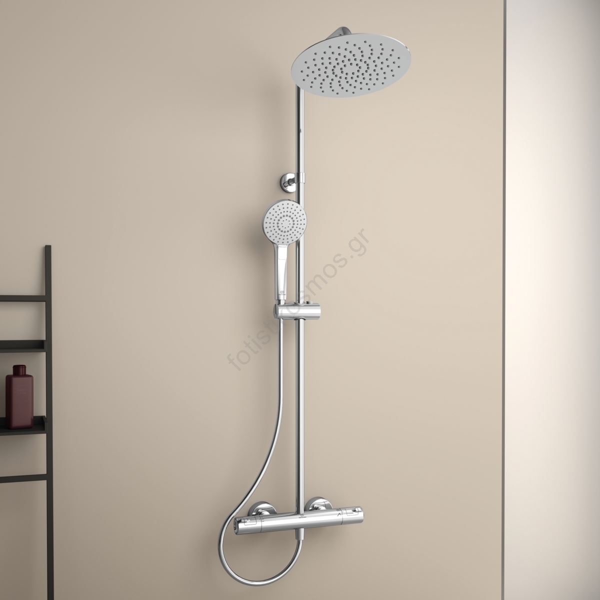 Ideal Standard A7565AA - Σετ ντους με θερμοστατικό μίκτη CERATHERM T50 ...