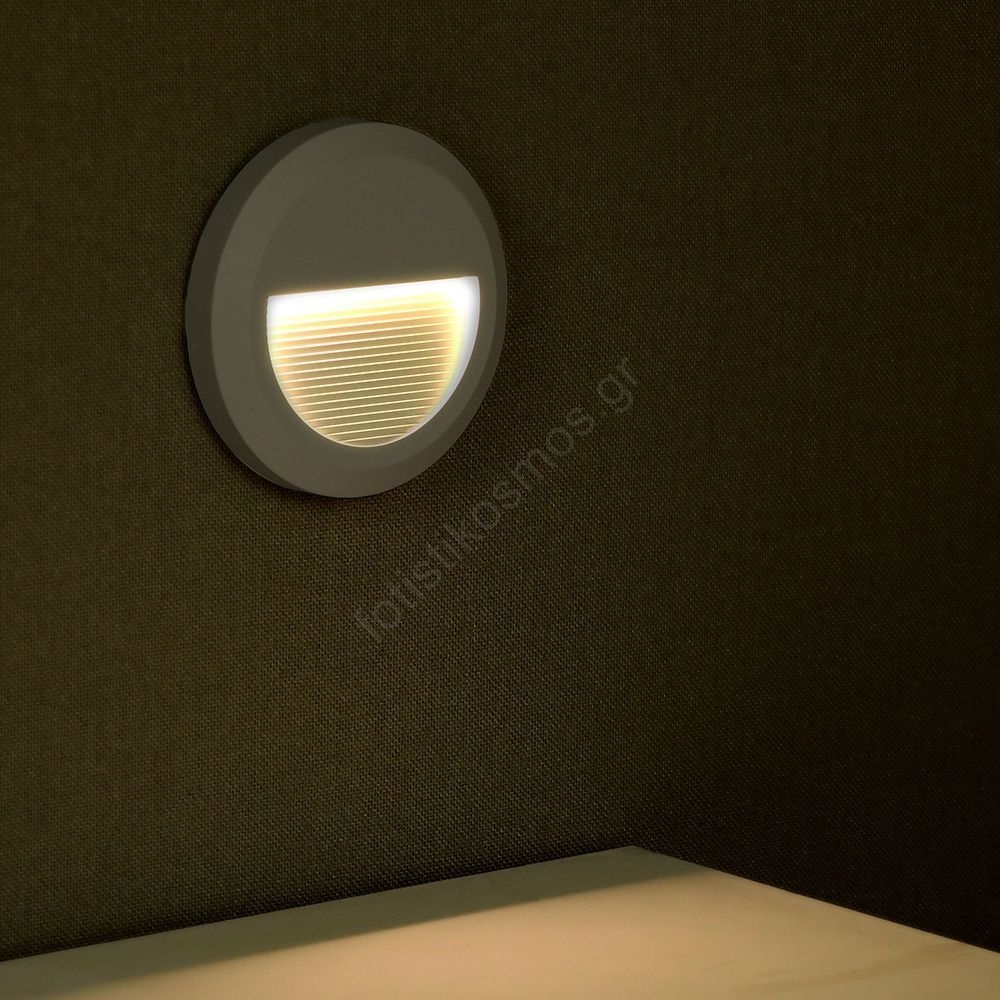 LED Εξωτερικό φωτιστικό σκάλας LED/2W/230V IP65 3000K γκρι | Fotisti kosmos