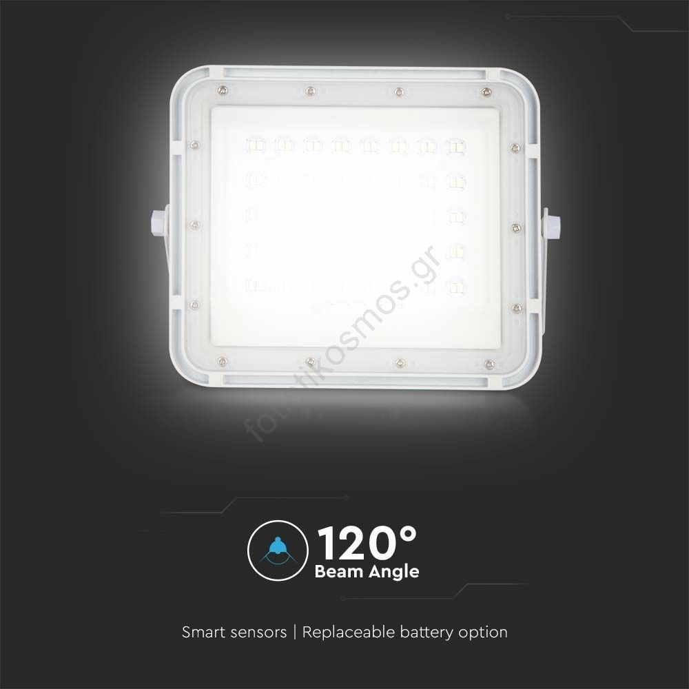 LED Ηλιακός προβολέας εξωτερικού χώρου LED/10W/3,2V IP65 4000K λευκό ...