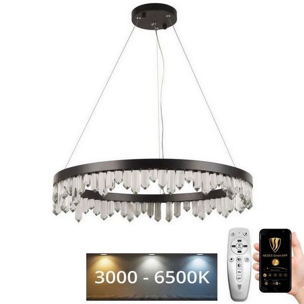 LED Κρυστάλλινο κρεμαστό φωτιστικό οροφής ντιμαριζόμενο LED/40W/230V ...