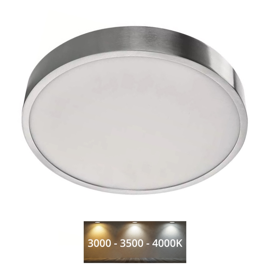 LED Φωτιστικό οροφής LED/28,5W/230V δ. 30 cm χρώμιο | Fotisti kosmos