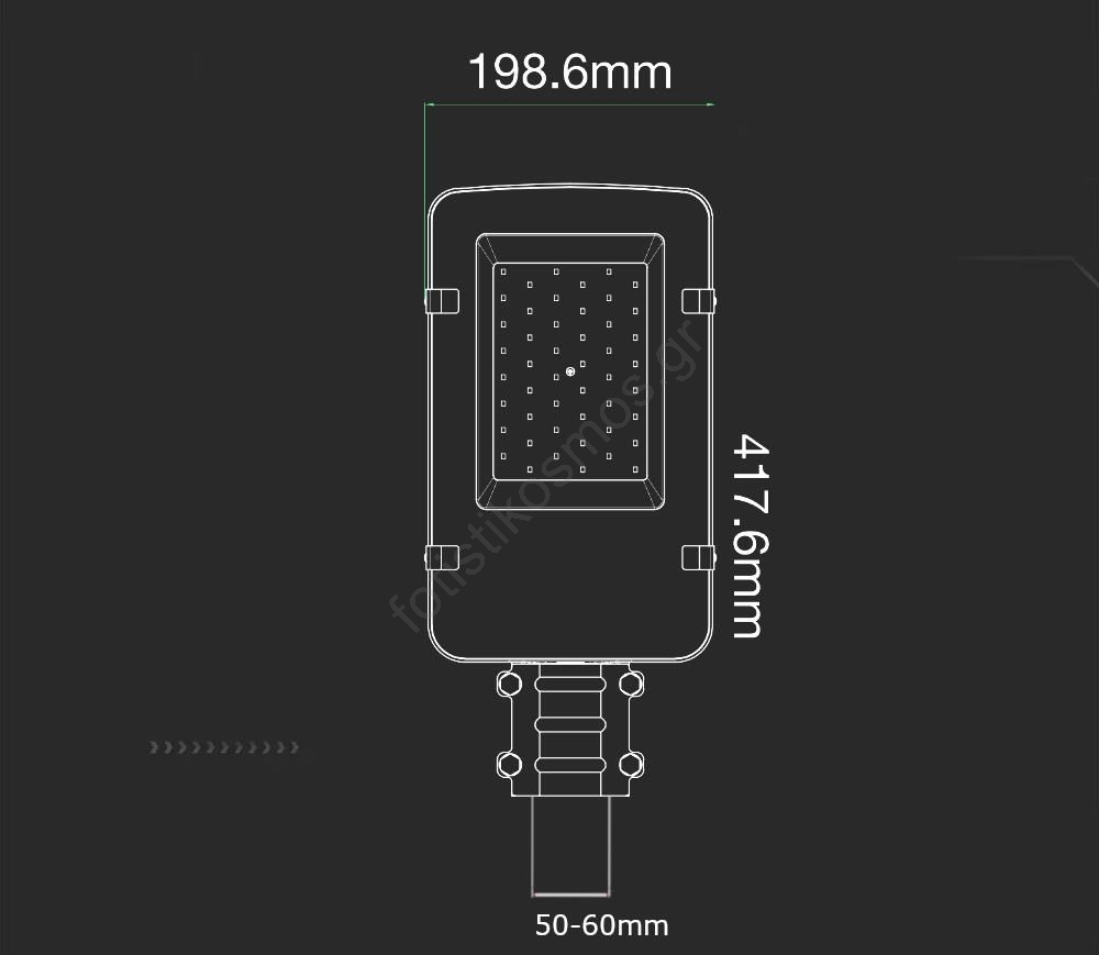 LED Φωτιστικό Δρόμου SAMSUNG CHIP LED/30W/230V 4000K IP65 | Fotisti kosmos