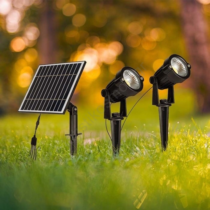 ΣΕΤ 2x LED Εξωτερικό ηλιακό φωτιστικό 2xLED/1,2W/3,7V IP65 3000K 4000 ...