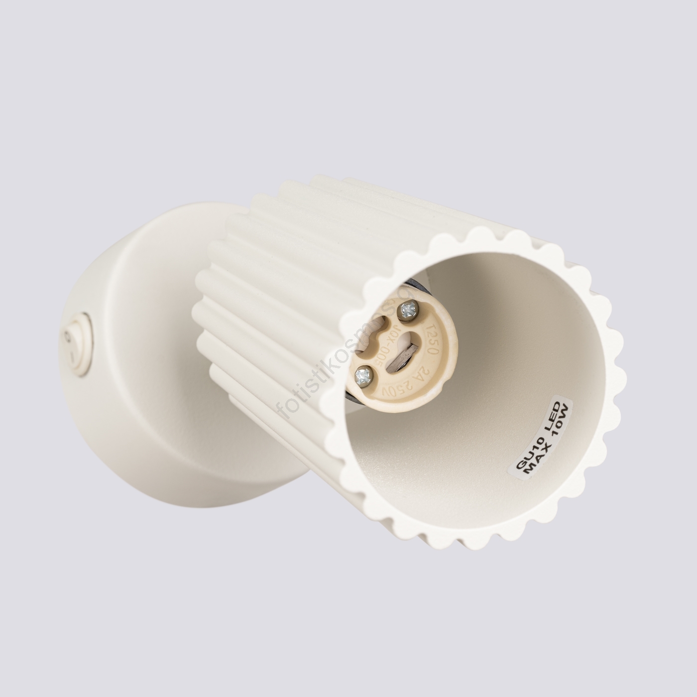 Sollux SL.1598 - Σποτ τοίχου KARBON 1xGU10/10W/230V κρεμ | Fotisti kosmos
