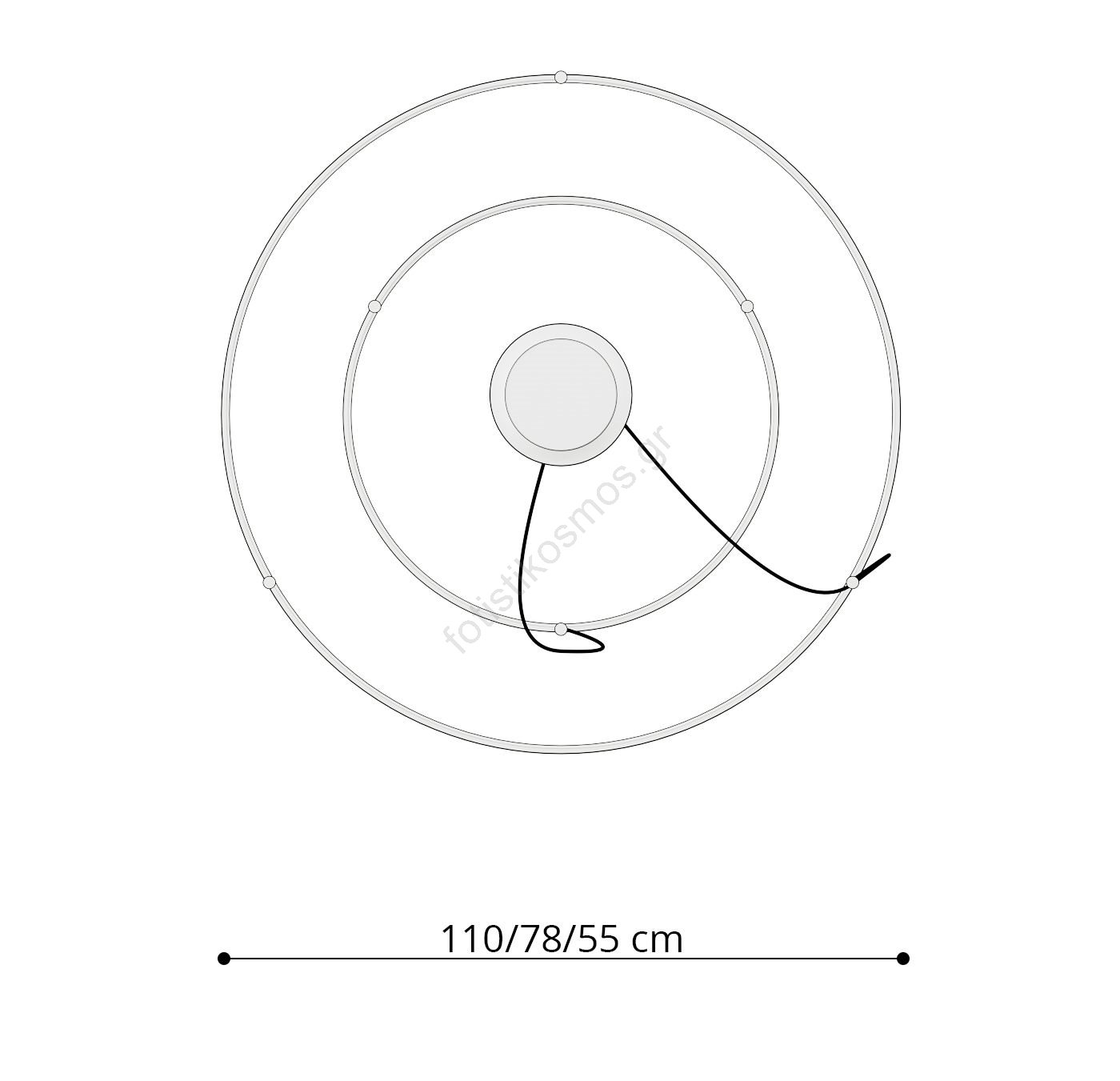 Thoro TH.178 - Κρεμαστό φωτιστικό οροφής LED RIO LED/80W/230V CRI95 ...