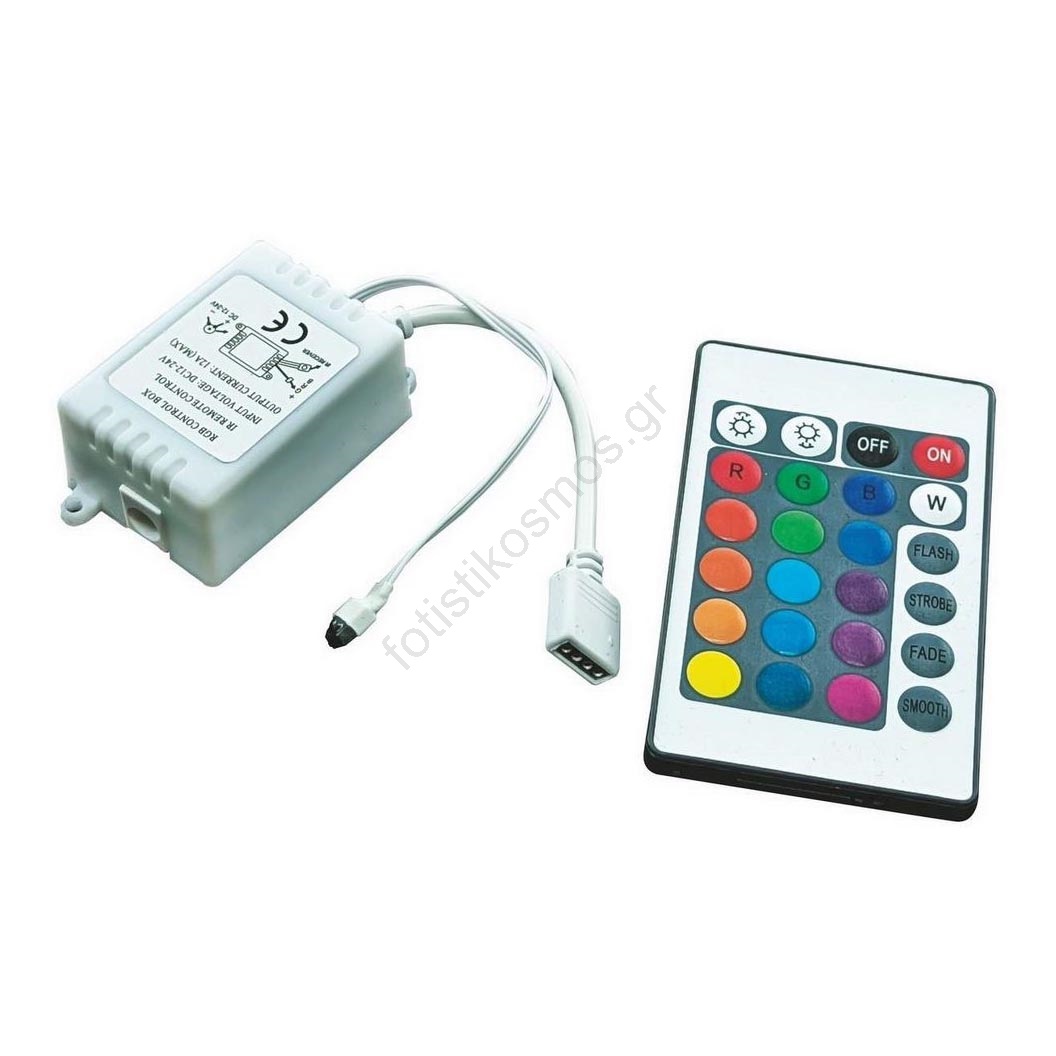 Τηλεχειριστήριο για RGB LED ταινίες 12-24V με μπαταρία CR2025 | Fotisti ...