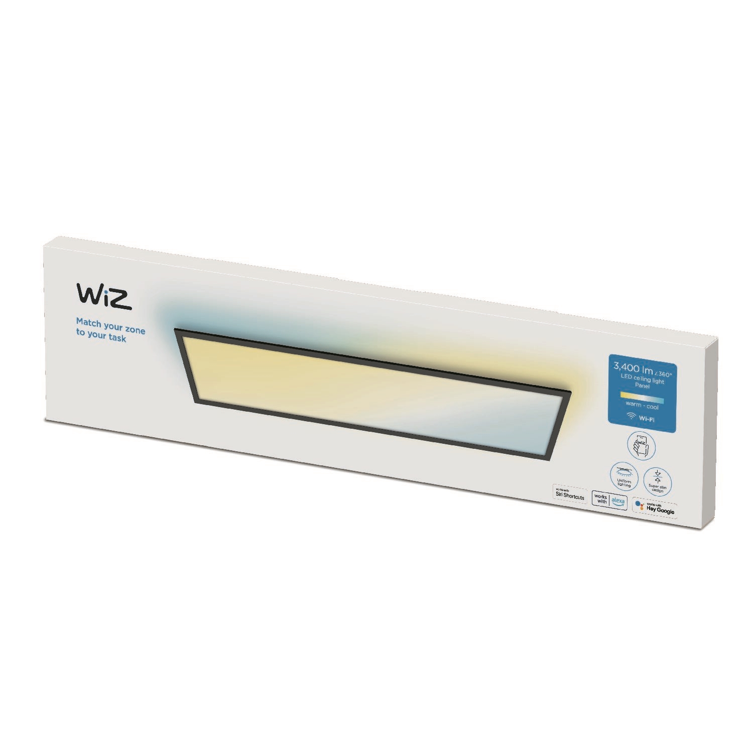 WiZ - LED Dimmable πάνελ SUPERSLIM LED/36W/230V 2700-6500K Wi-Fi μαύρο ...